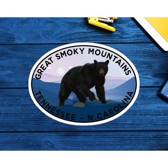 DOPASTICKER Great Smoky Mountains Bear National Park Travel Sticker ...