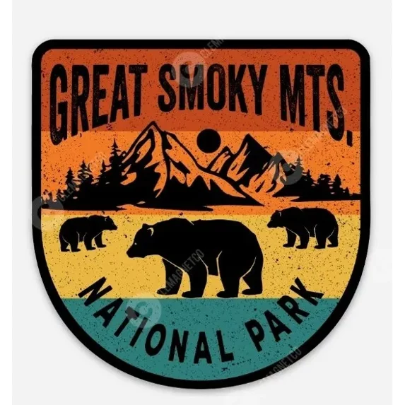DOPASTICKER Great Smoky Mountains National Park Sticker - Bear Sticker ...