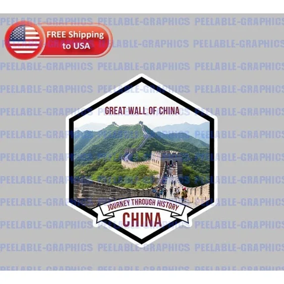 DOPASTICKER Great Wall Of China Country Souvenir Sticker Travel Luggage ...