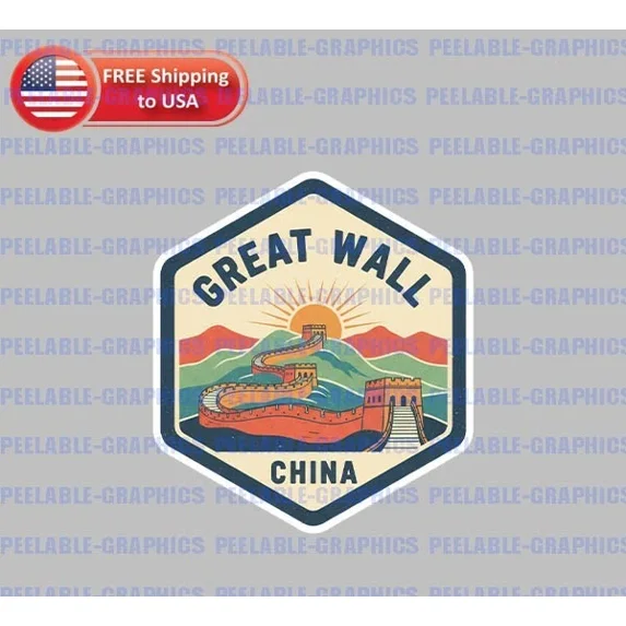 DOPASTICKER Great Wall Of China Country Souvenir Sticker Travel Luggage ...