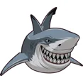 DOPASTICKER Great White Shark Sticker Phone Sticker, Latop Sticker ...