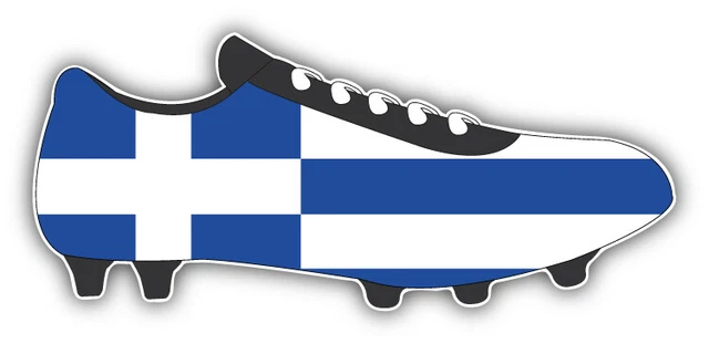 DOPASTICKER Greece Flag Soccer Cleats Sticker Decal Phone Decal Water ...