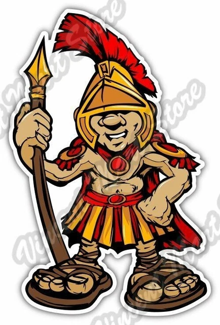 DOPASTICKER Greek Spartan Trojan Soldier Gift Car Sticker Decal Phone ...