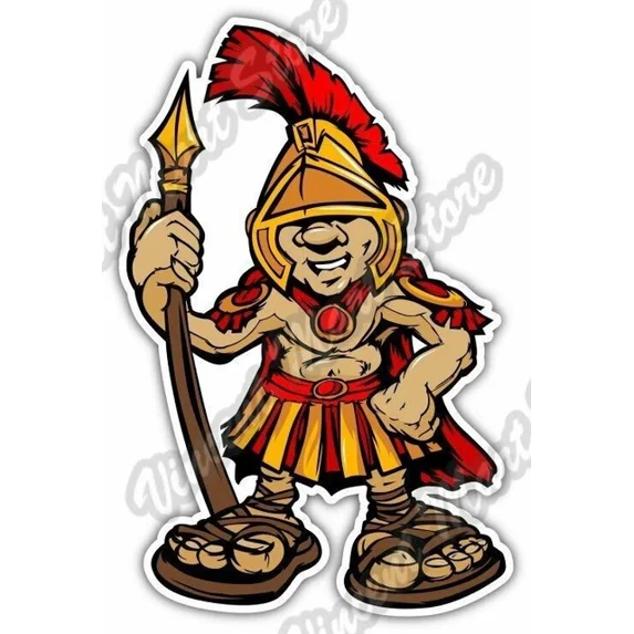 DOPASTICKER Greek Spartan Trojan Soldier Gift Car Sticker Decal Phone ...