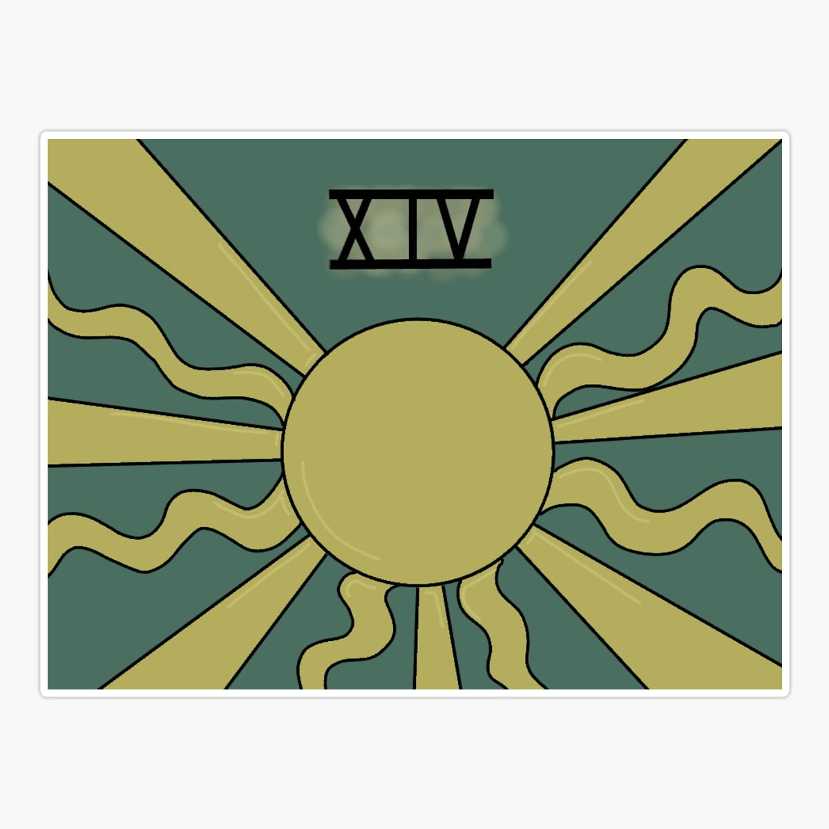 DOPASTICKER Greek Sun Drawing Sticker, Phone Sticker Car Stickers ...