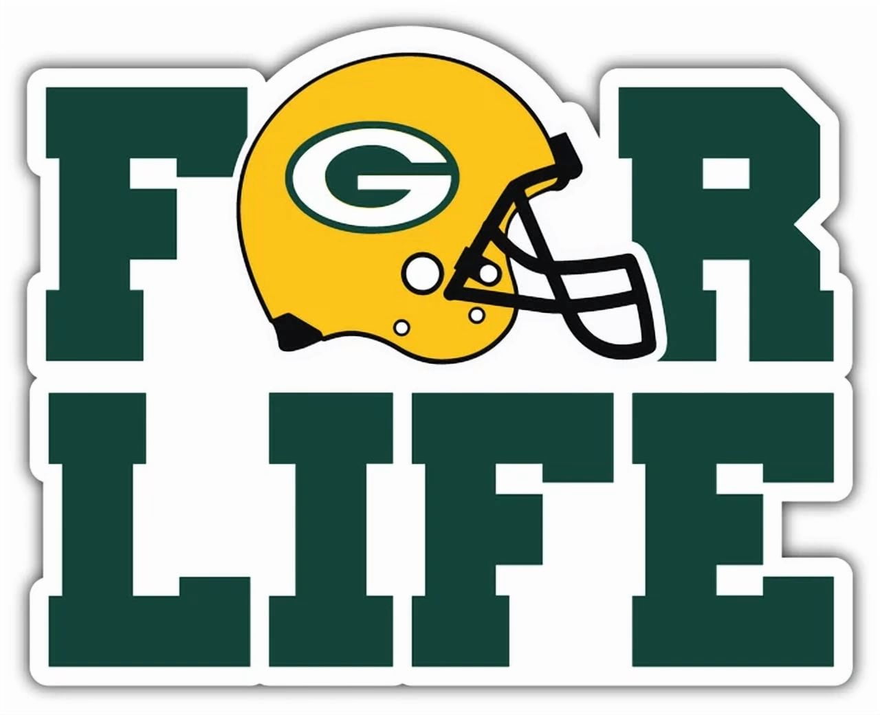 DOPASTICKER Green Bay Packers For Life Sport Car Sticker Phone Water ...