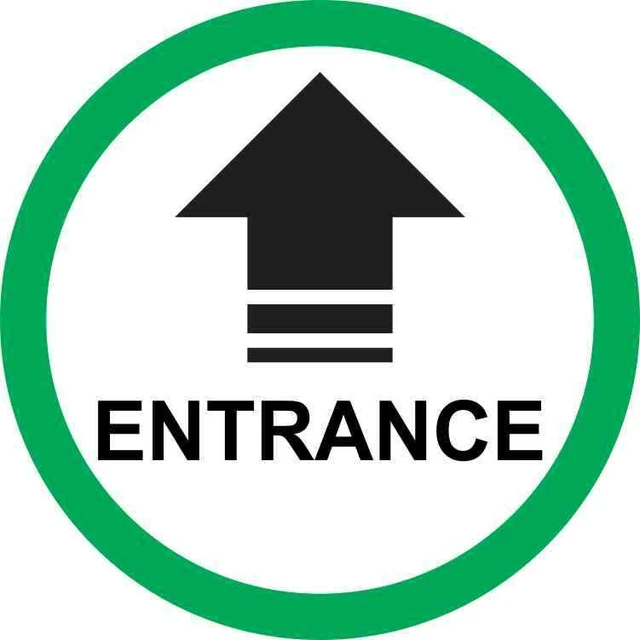 DOPASTICKER Green Circle Entrance Arrow Sticker Phone Sticker, Latop ...