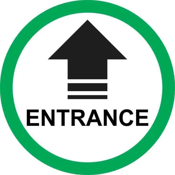 DOPASTICKER Green Circle Entrance Arrow Sticker Phone Sticker, Latop ...