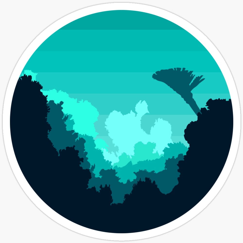 DOPASTICKER Green Coral Reef Ii Sticker Phone Sticker, Latop Sticker ...