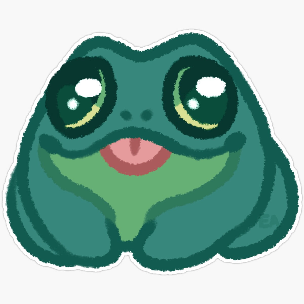 DOPASTICKER Green Froggy Sticker Decorative Laptop, Phone Stickers ...