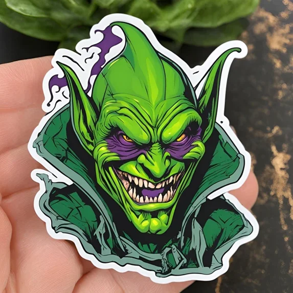 DOPASTICKER Green Goblin Face Sticker Phone Decal Water Bottle Stickers ...
