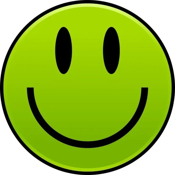 DOPASTICKER Green Happy Face Sticker Phone Sticker, Latop Sticker ...