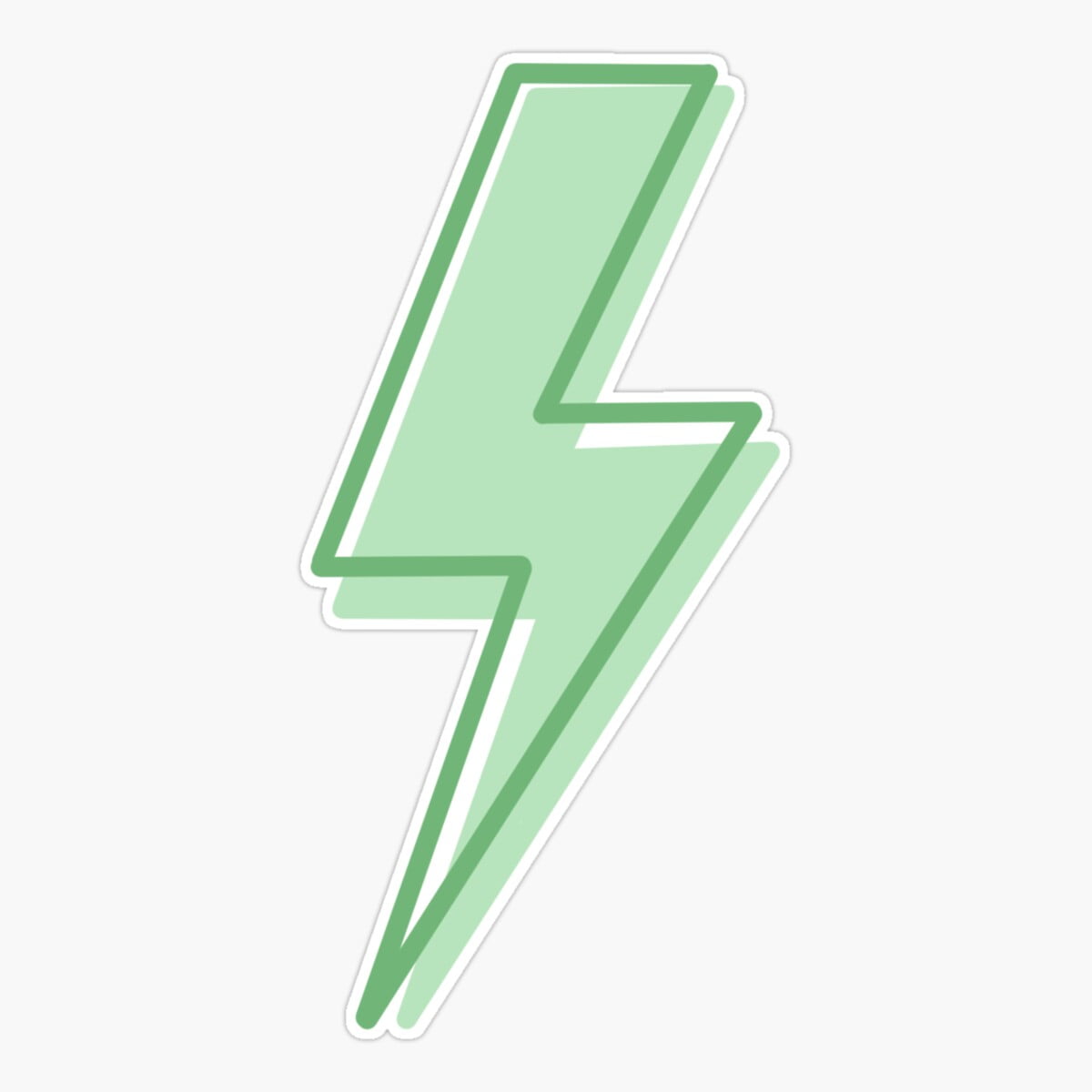 DOPASTICKER Green Lightning Sticker, Phone Sticker Car Stickers ...