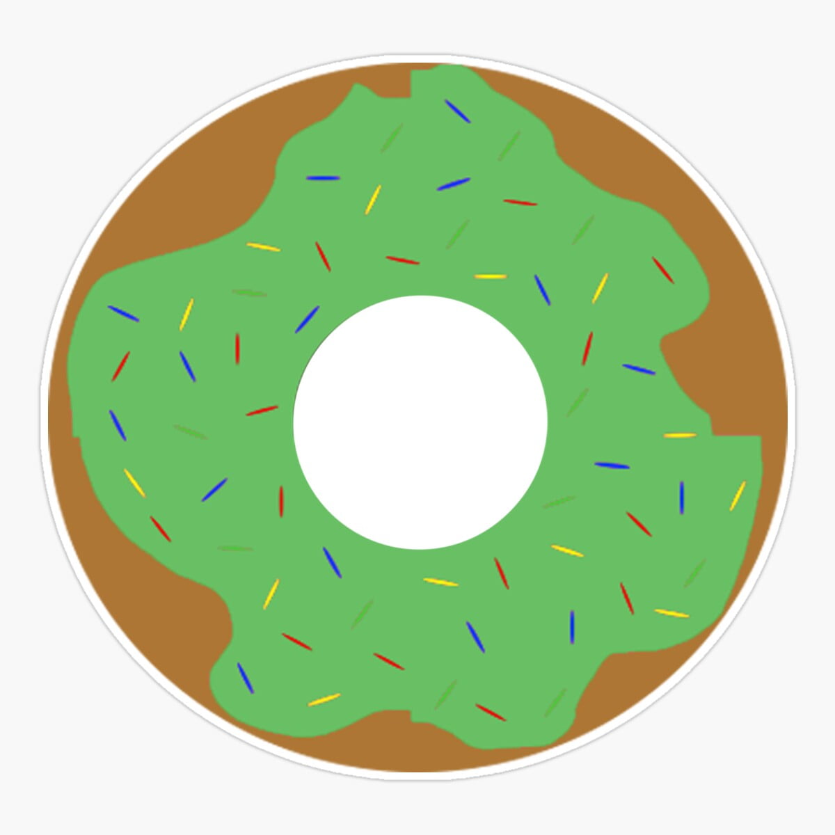 DOPASTICKER Green Matcha Donut Sticker, Phone Sticker Water Bottle ...