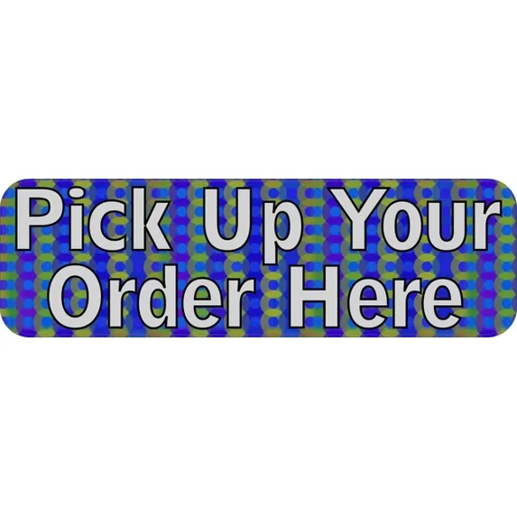 DOPASTICKER Green Pick Up Your Order Here Sticker Business Sticker ...