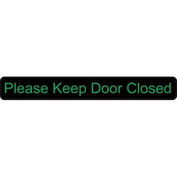 DOPASTICKER Green Please Keep Door Closed Sticker Business Office ...