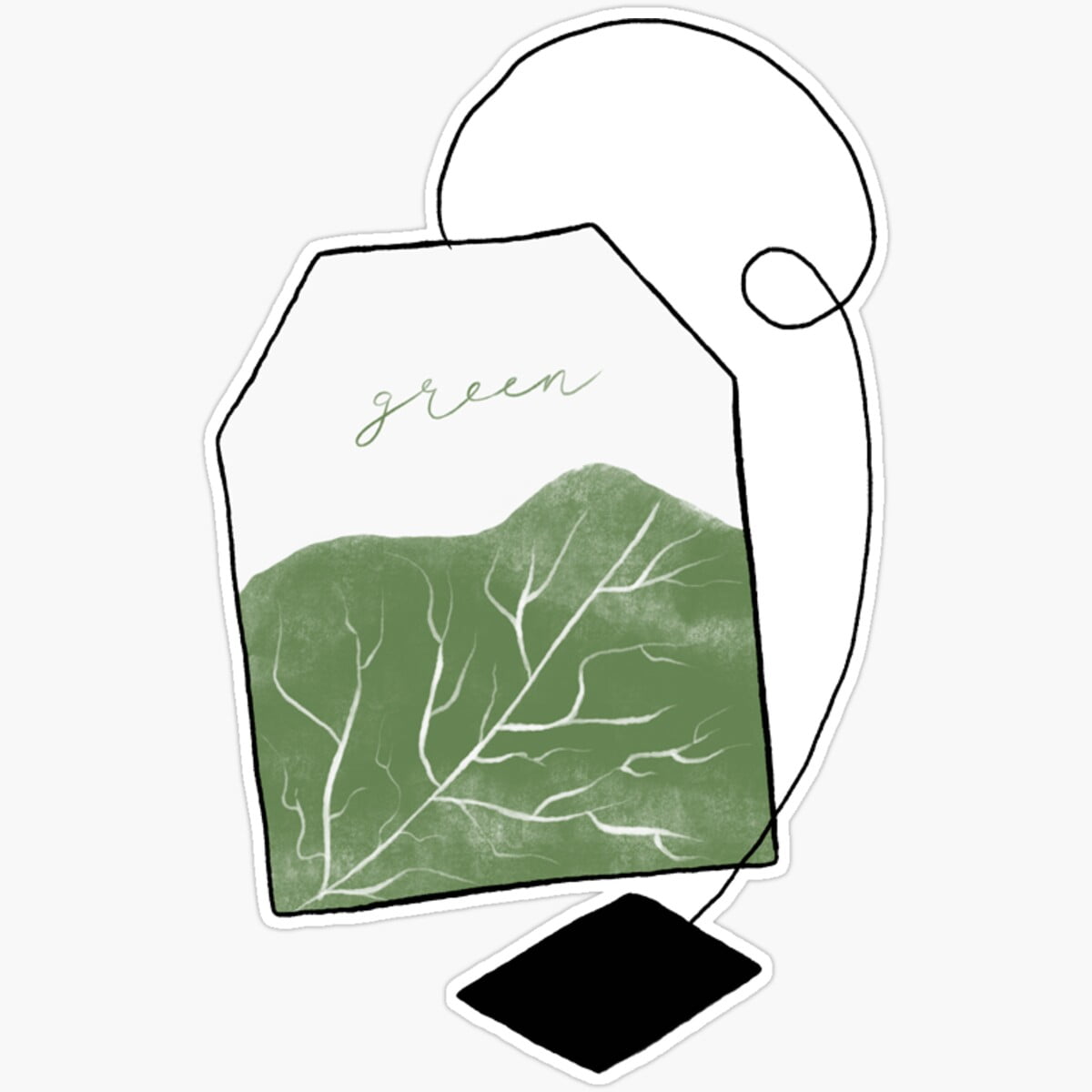 DOPASTICKER Green Tea Sticker Decorative Laptop, Phone Stickers ...