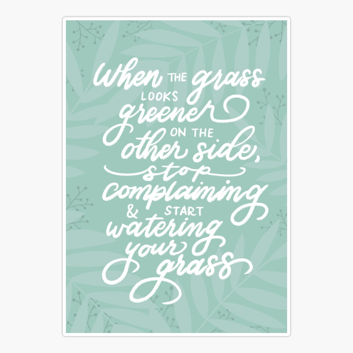 DOPASTICKER Greener Grass Sticker, Phone Sticker Car Stickers, Birthday ...