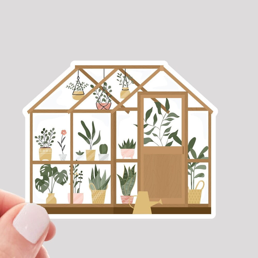DOPASTICKER Greenhouse Sticker, Plant Lady Sticker, Plant Lover Sticker ...