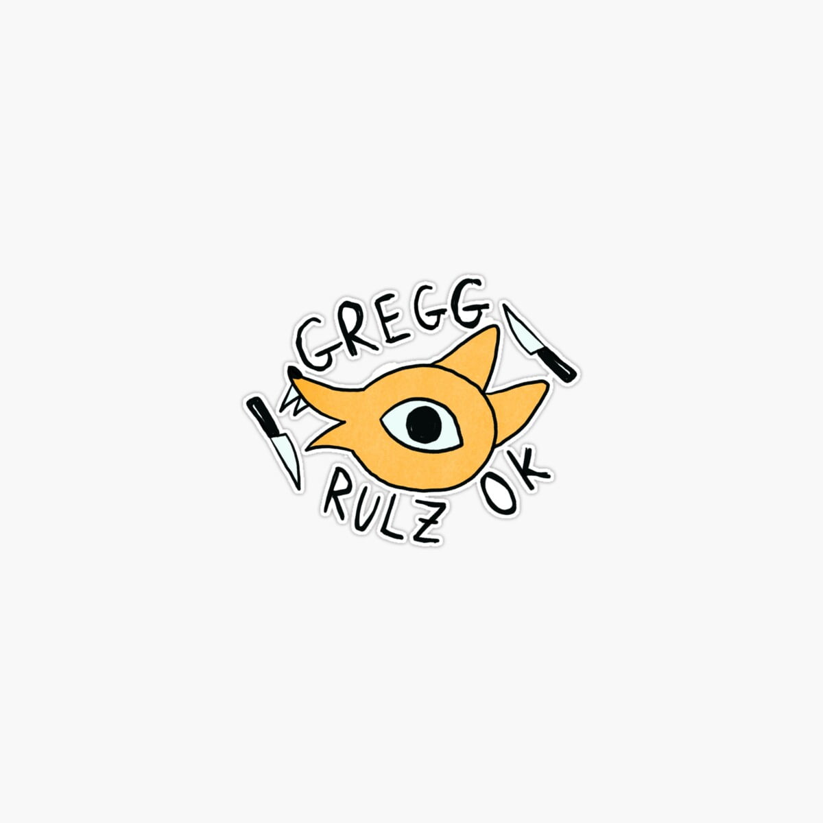 DOPASTICKER Gregg Rulz Ok Sticker, Phone Sticker Water Bottle Sticker ...