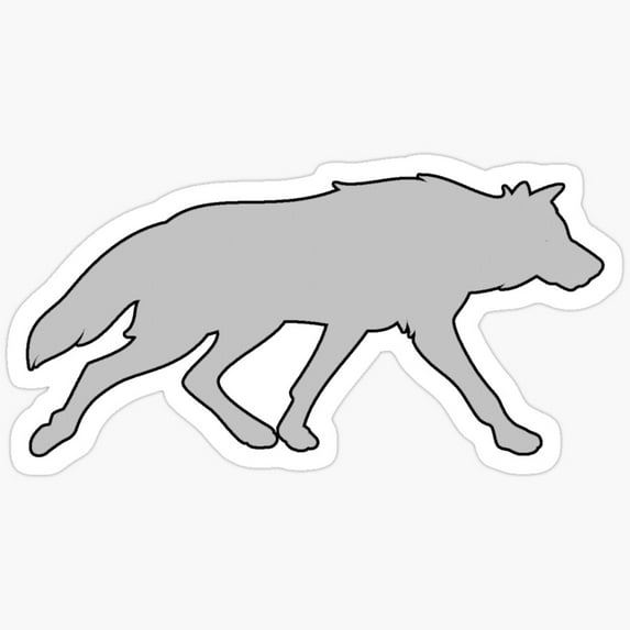 DOPASTICKER Grey Wolf Gift You - Phone Stickers, Waterproof Stickers ...