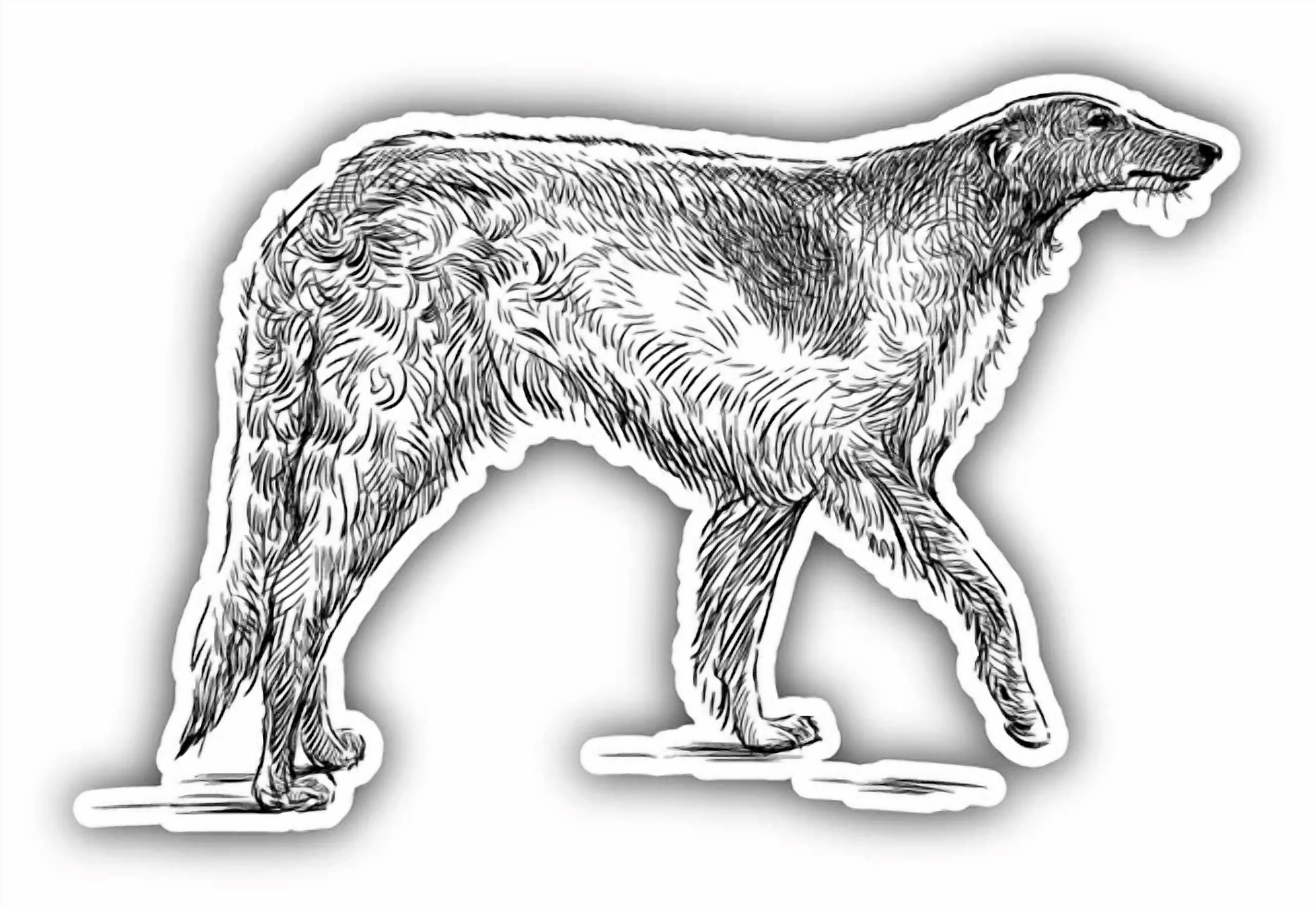 DOPASTICKER Greyhound Dog Sketch Art Decor Sticker Decal Phone Decal ...