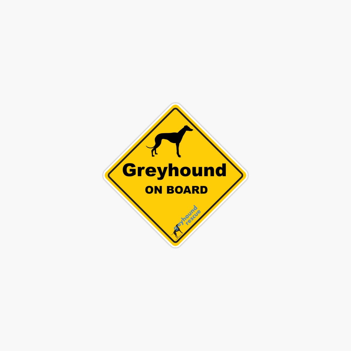 DOPASTICKER Greyhound On Board Sticker, Phone Sticker Car Stickers ...