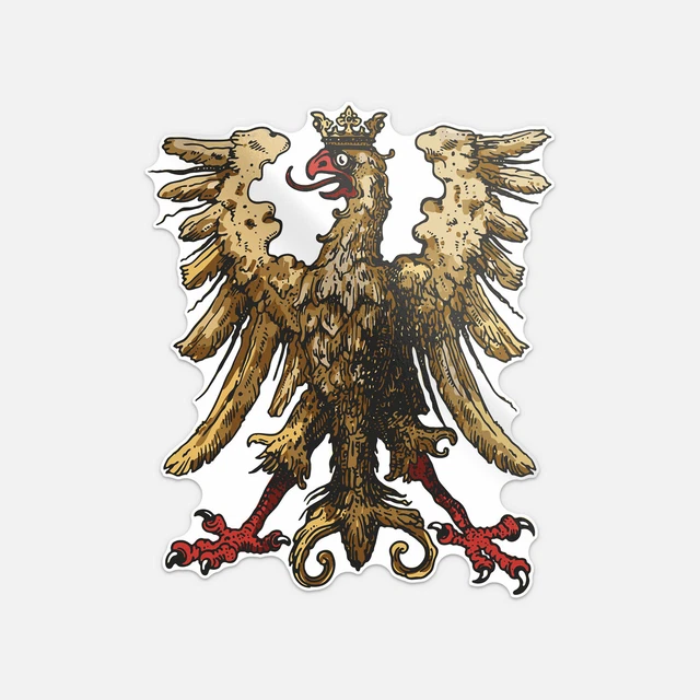 DOPASTICKER Griffin Crown Retro Heraldic Sticker Decal Phone Decal ...