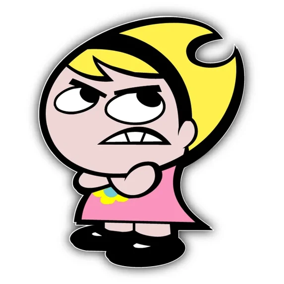 DOPASTICKER Grim Adventures Mandy Finger Cartoon Car Sticker Decal ...