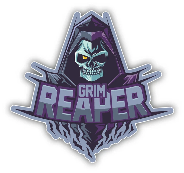 DOPASTICKER Grim Reaper Mascot Sticker Decal Phone Decal Water Bottle ...