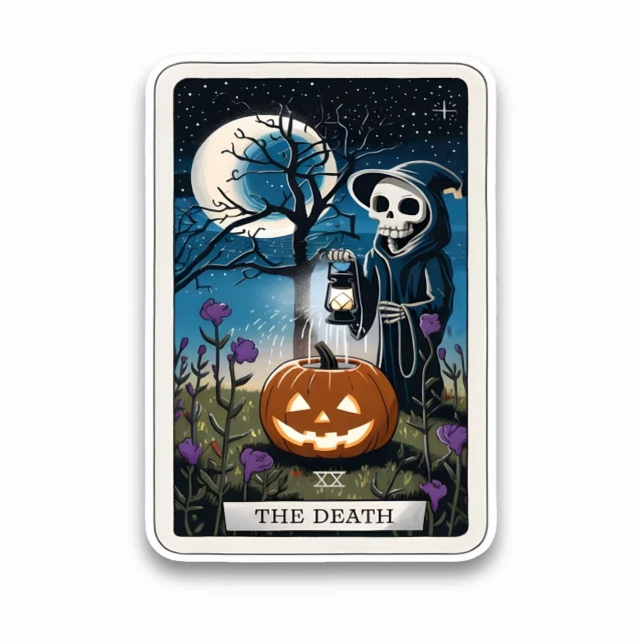 DOPASTICKER Grim Reaper Tarot Card The Death Hal.Low.Een Sticker Decal ...