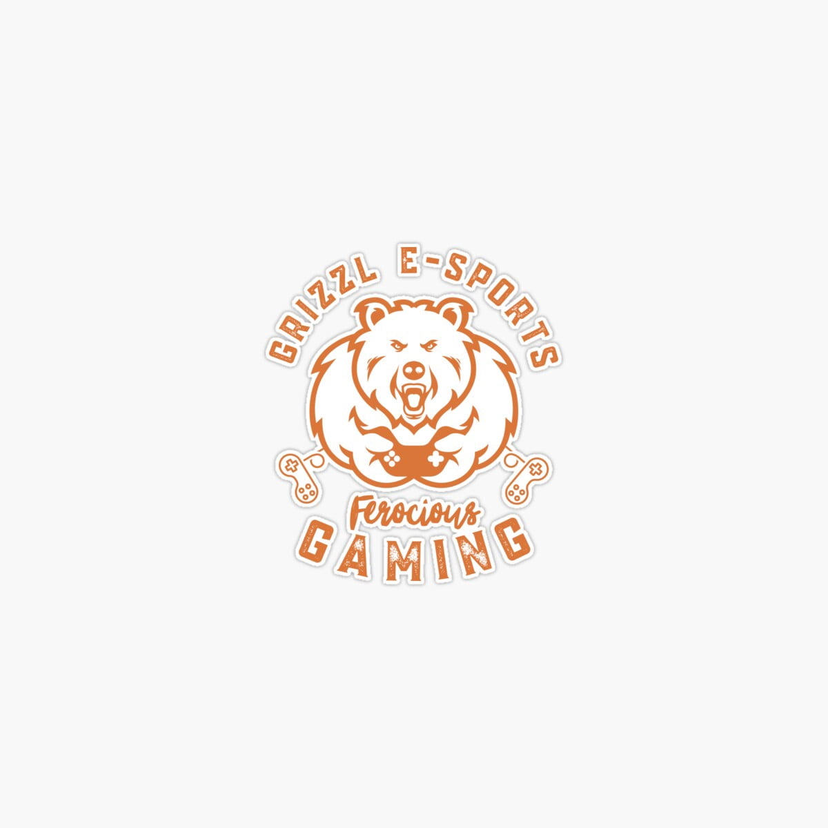 DOPASTICKER Grizzl E-Sports Ferocious Gaming Video Gamer Sticker, Phone ...