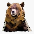 DOPASTICKER Grizzly Bear Sticker, Phone Sticker Water Bottle Sticker ...