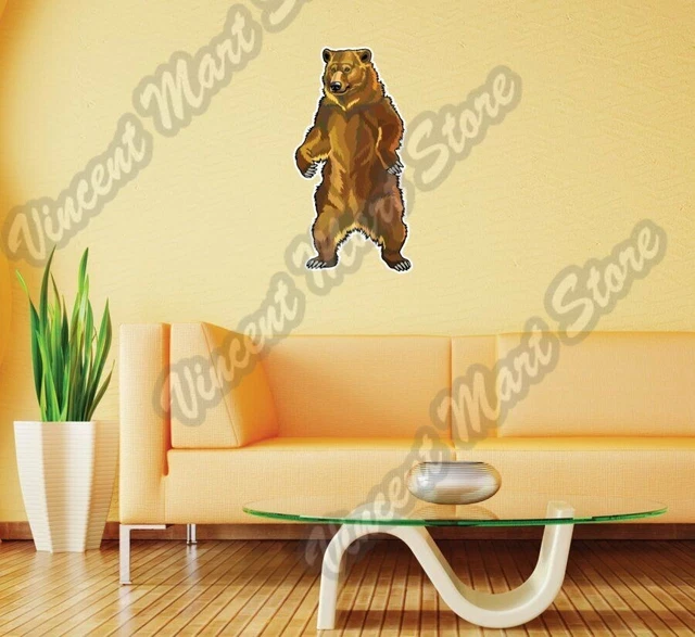 DOPASTICKER Grizzly Brown Bear Wild Animal Wall Sticker Room Interior ...