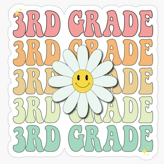 DOPASTICKER Groovy 3Rd Grade Back To School First Day Of Third Grade ...