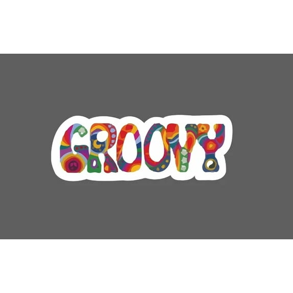 DOPASTICKER Groovy Sticker Tie Dye Hippie Colorful Peace Sticker Phone ...