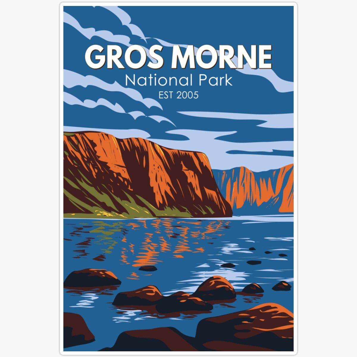 DOPASTICKER Gros Morne National Park Cana.Da Travel Art Vintage Sticker ...