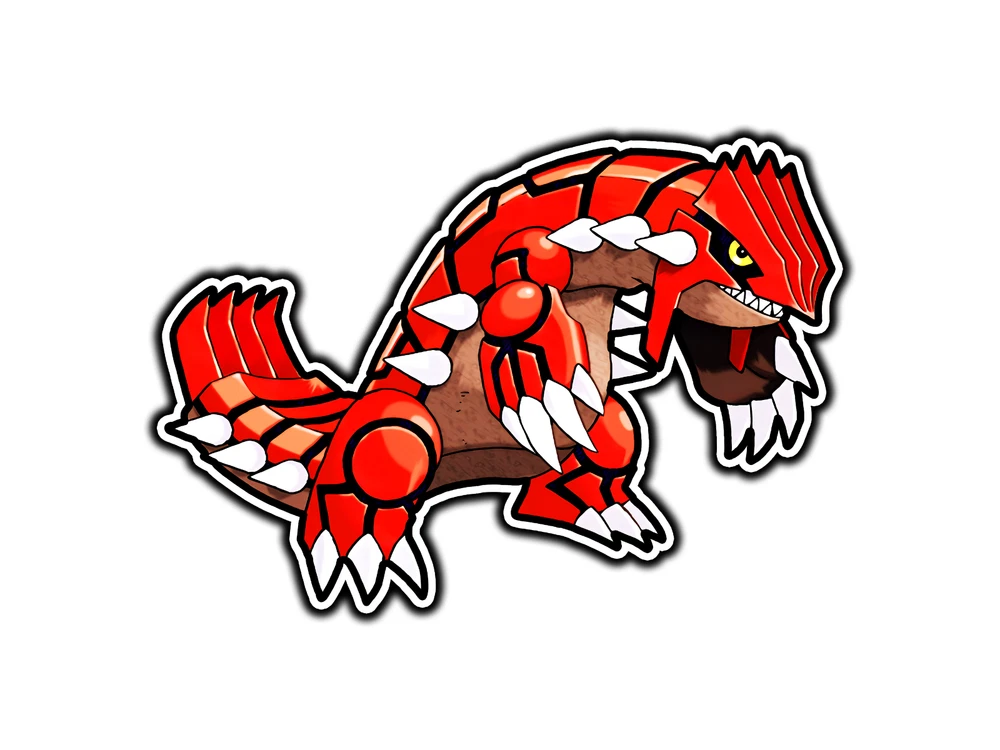 DOPASTICKER Groudon Sticker Decal Phone Decal Water Bottle Stickers ...
