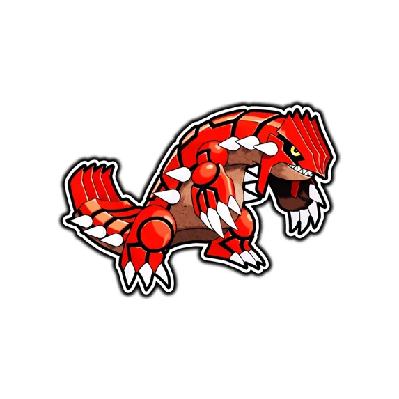 DOPASTICKER Groudon Sticker Decal Phone Decal Water Bottle Stickers ...