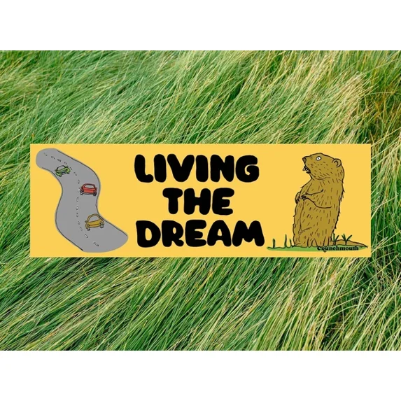 DOPASTICKER Groundhog Sticker, Living The Dream Stickers Marmot Sticker ...