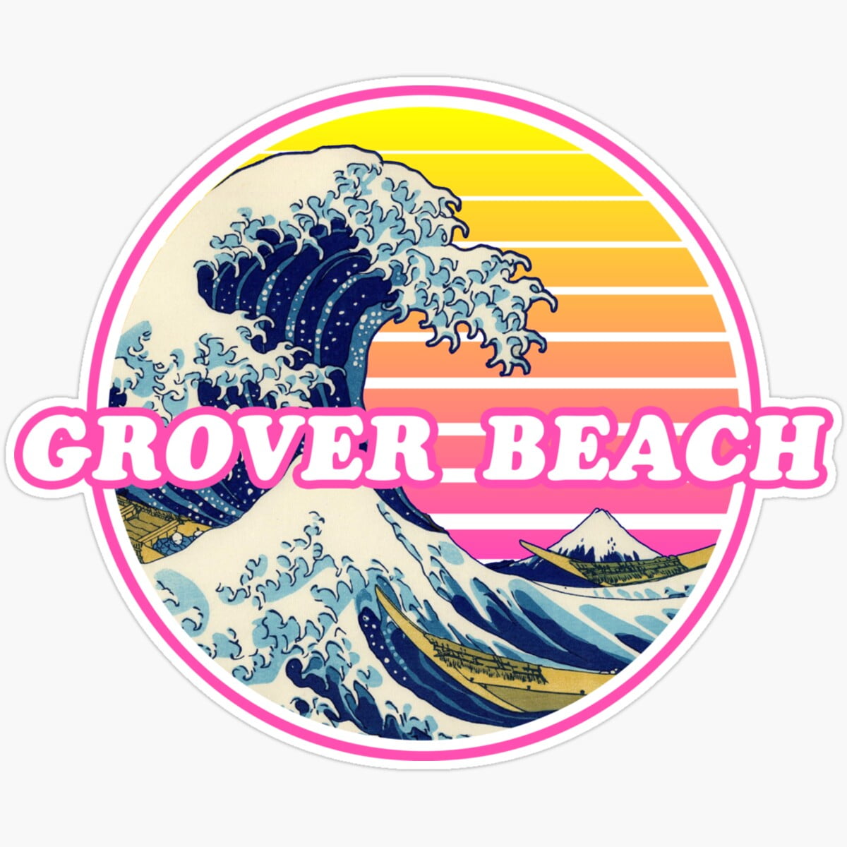 DOPASTICKER Grover Beach Sticker Decorative Laptop, Phone Stickers ...