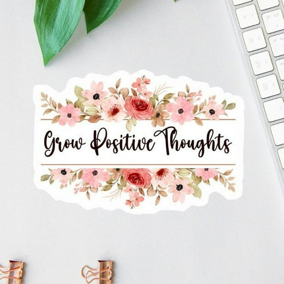 DOPASTICKER Grow Positive Thoughts Sticker, Men.Tal Health Decal ...