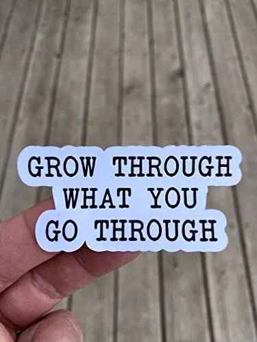 DOPASTICKER Grow Through What You Go Through Sticker Phone Decal Water ...