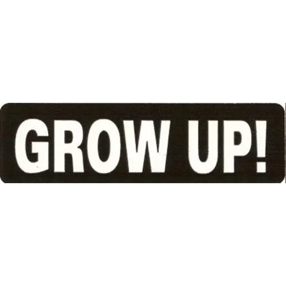 DOPASTICKER Grow Up ! Sticker Hard Hat Sticker Phone Decal Water Bottle ...