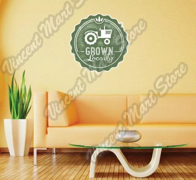 DOPASTICKER Grown Locally Farmer Farm Vintage Grung Wall Sticker Room ...