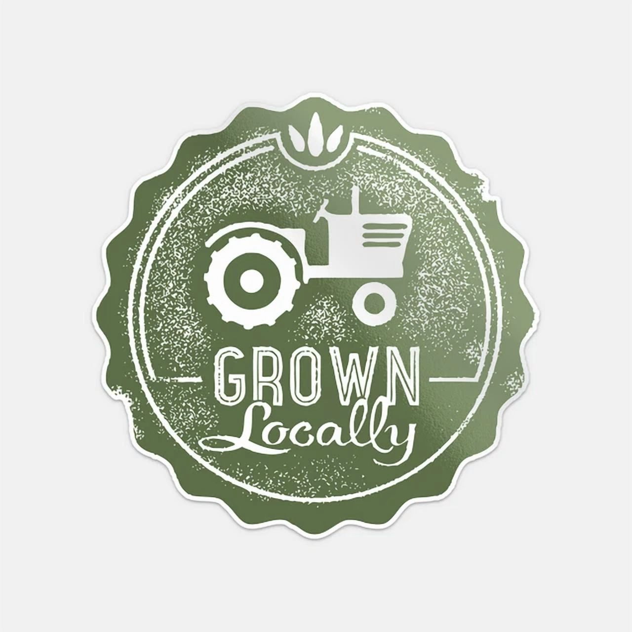 DOPASTICKER Grown Locally Tractor House Farm Rubber Sticker Decal Phone ...