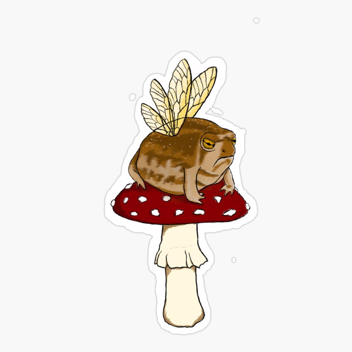 DOPASTICKER Grumpy Fairy Toad Sticker, Phone Sticker Car Stickers ...