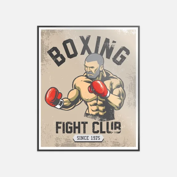 DOPASTICKER Grunge Boxing Fight Club Sport Sticker Decal Phone Decal ...