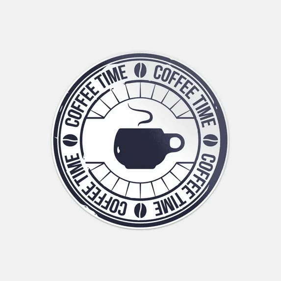 DOPASTICKER Grunge Coffe Coffee Time Sticker Phone Decal Water Bottle ...