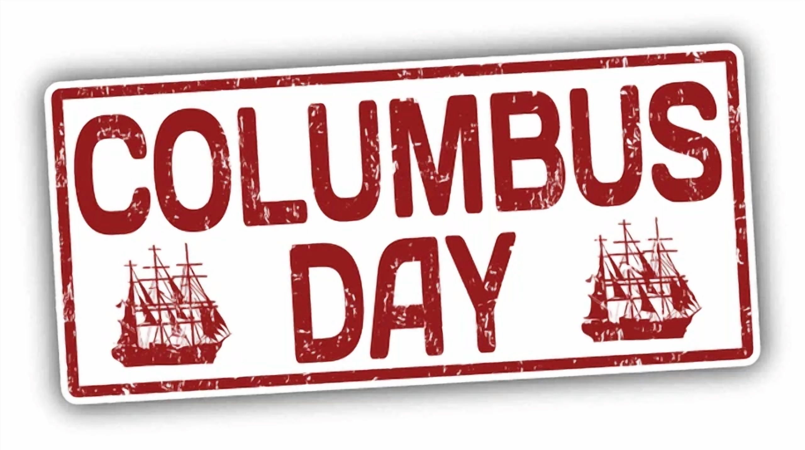 DOPASTICKER Grunge Columbus Day With Ship Sticker Decal Phone Decal ...